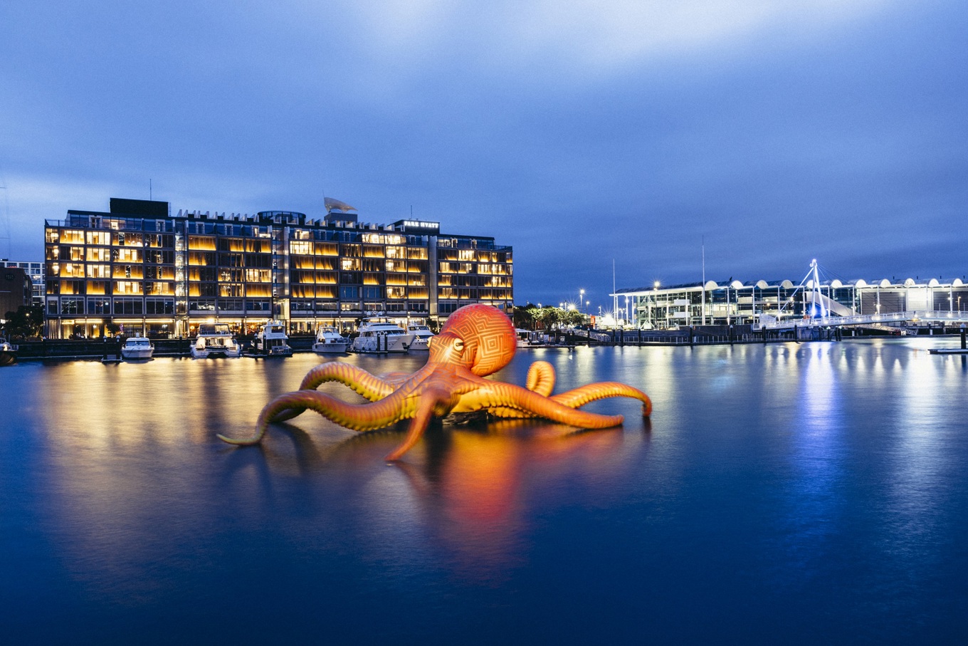 ARTS: giant female octopus graces Viaduct Harbour, ushering in a packed ...
