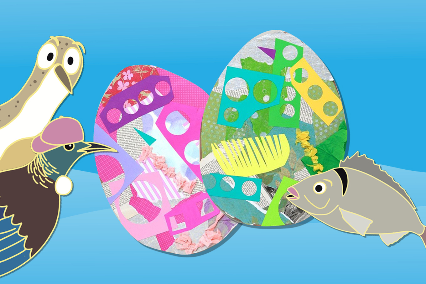 Egg collage workshop - OurAuckland