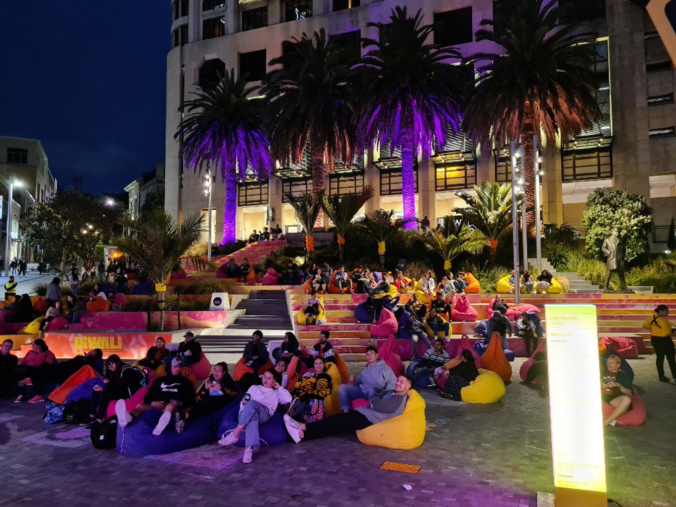 Colours of renewal light up landmarks for Diwali Festival - OurAuckland