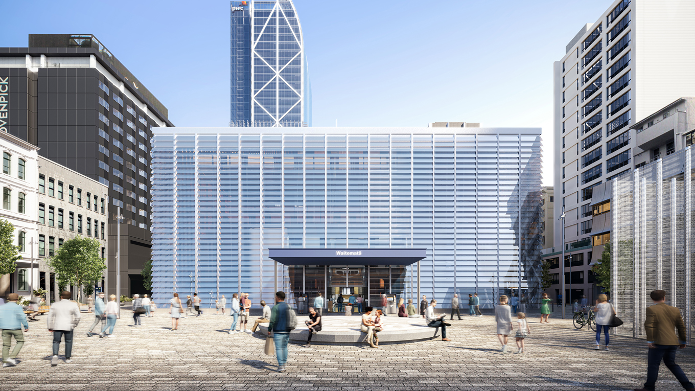 The final streetscape works around Waitematā Station (Britomart) begin ...